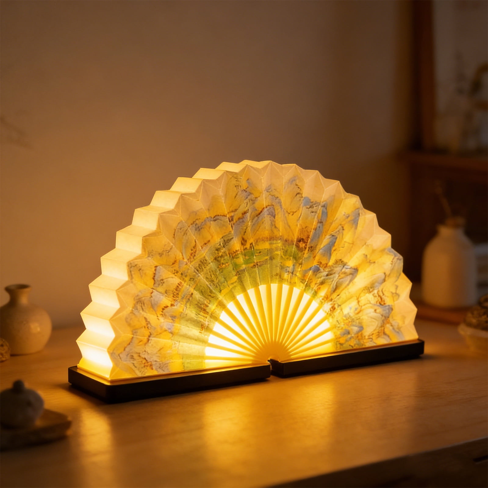 DAMAI Creative Folding Fan Lamp - Multifunctional Modern Home Decor ...