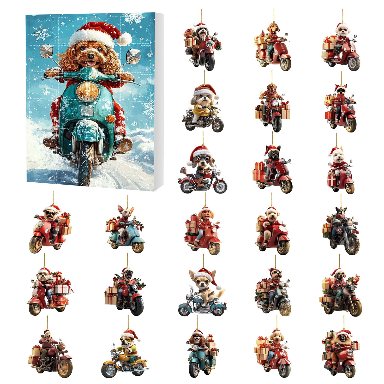 DAMAI Dachshund 2025 Christmas Countdown Calendar Featuring with 24 ...