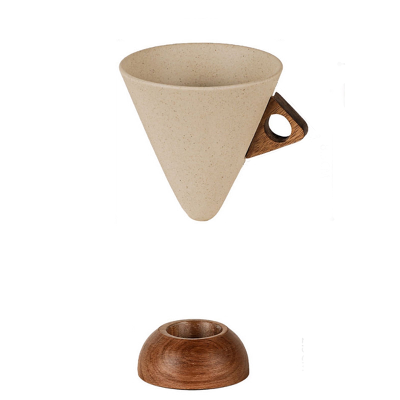 DAMAI Elegant Conical Coffee Cup - Handcrafted 8.45oz Ceramic Cup With ...