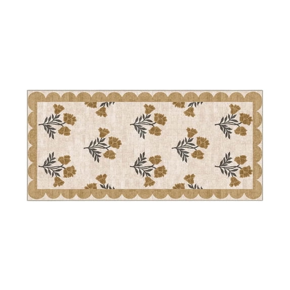 DAMAI Front Door Mat Indoor Entrance Floral Washable Layered Doormat ...