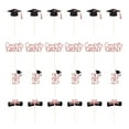 DAMAI Graduation Cupcake Toppers 2025,4 Style Black and Rose Gold ...