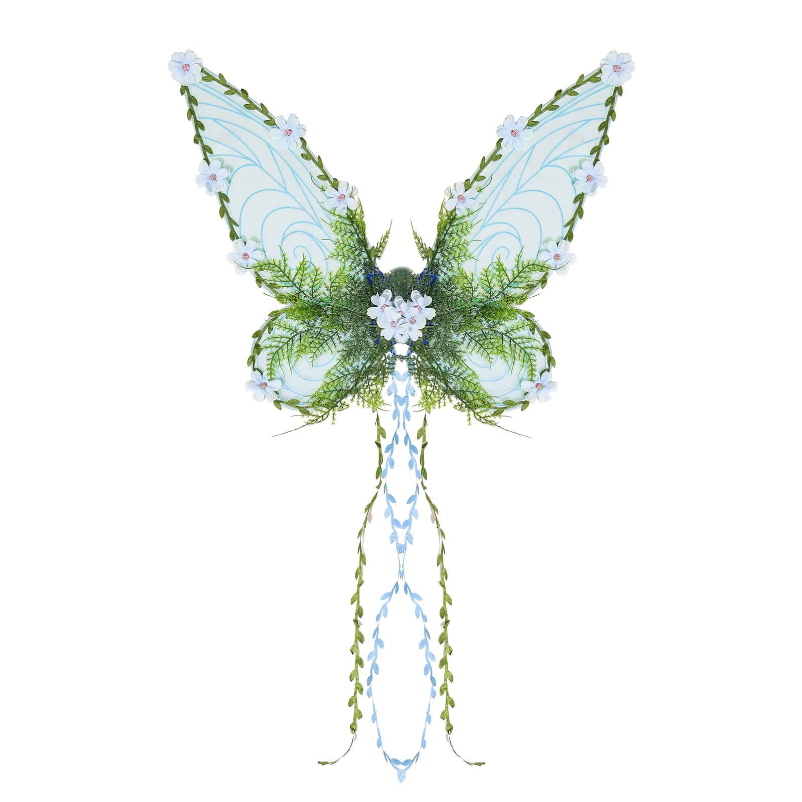 DAMAI Green Fairy Wings for Women,Mother Nature Woodland Elf Wings with ...