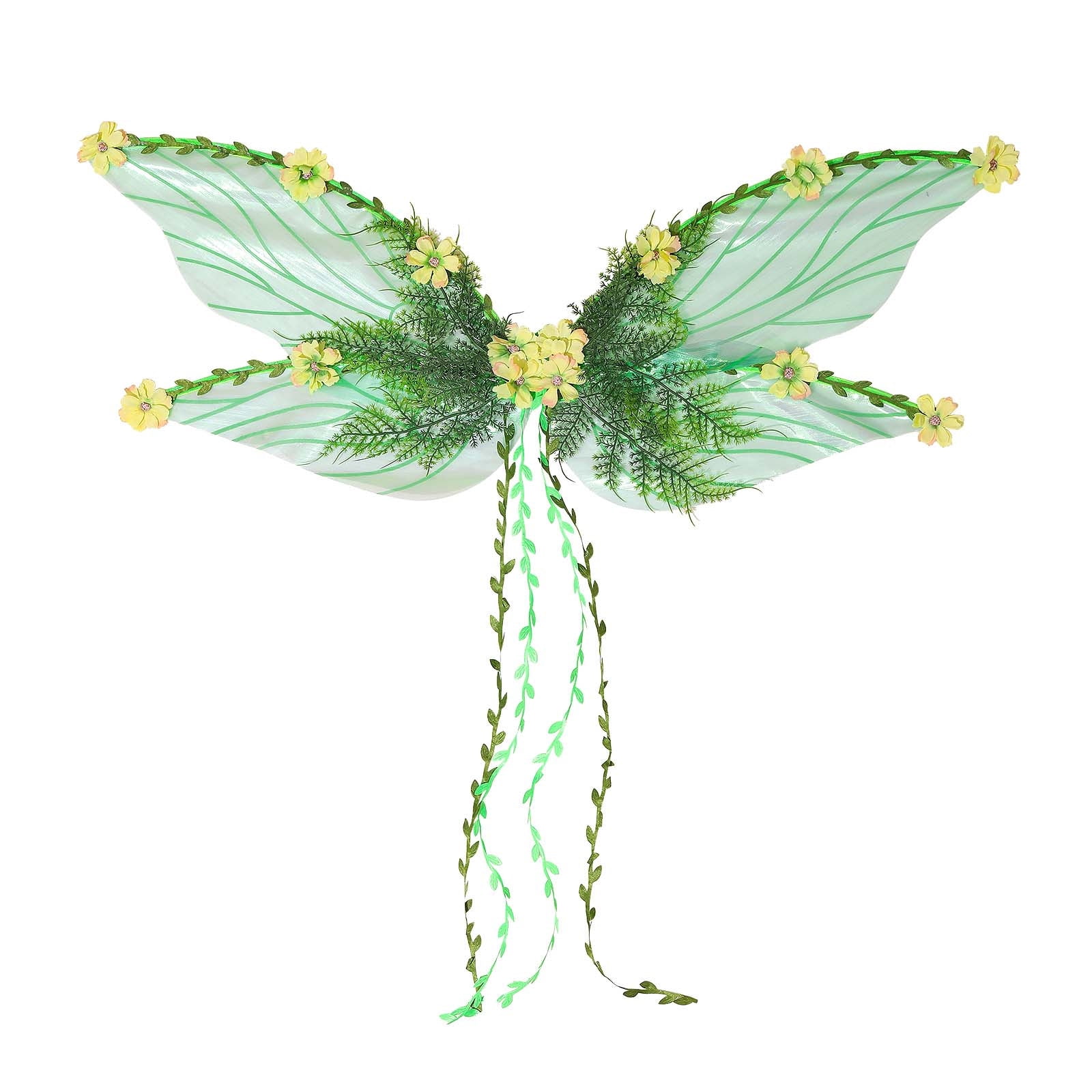 DAMAI Green Fairy Wings for Women,Mother Nature Woodland Elf Wings with ...