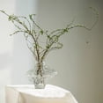 DAMAI Hand Blown Textured Glass Vase, Smoky Gray Rock Wave Irregular ...