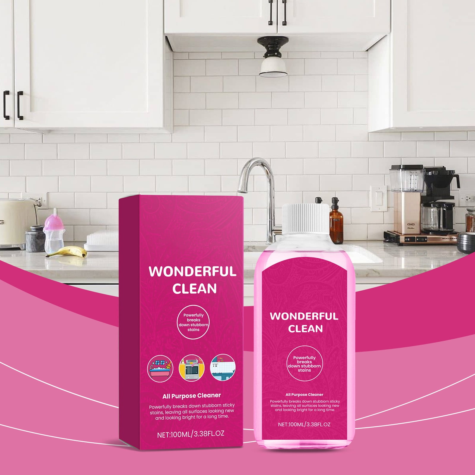 DAMAI Hard Water Stain Remover, Shower Glass Cleaner & Shower Door ...