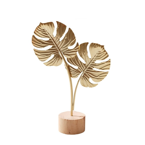 DAMAI Luxury Nordic Metal Ginkgo & Palm Leaf Sculptures, Leaves ...