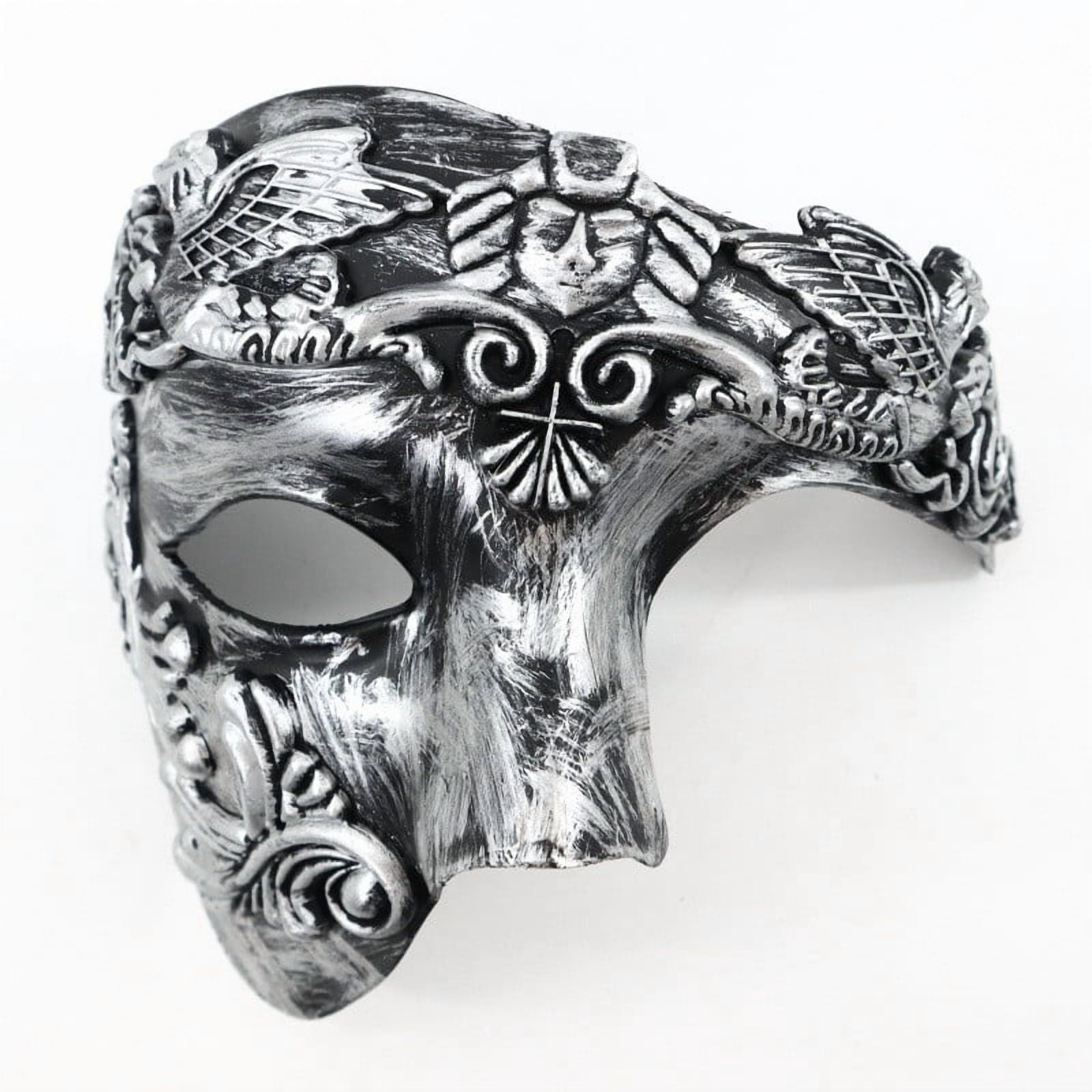 DAMAI Masquerade Mask for Men Vintage Style Roman Greek Half Face Mask ...