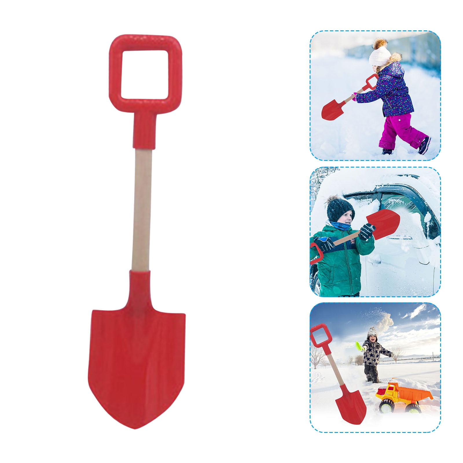 DAMAI Mini Snow Shovel 15.7" Digging Snow Shovel, Plastic Portable Mini ...
