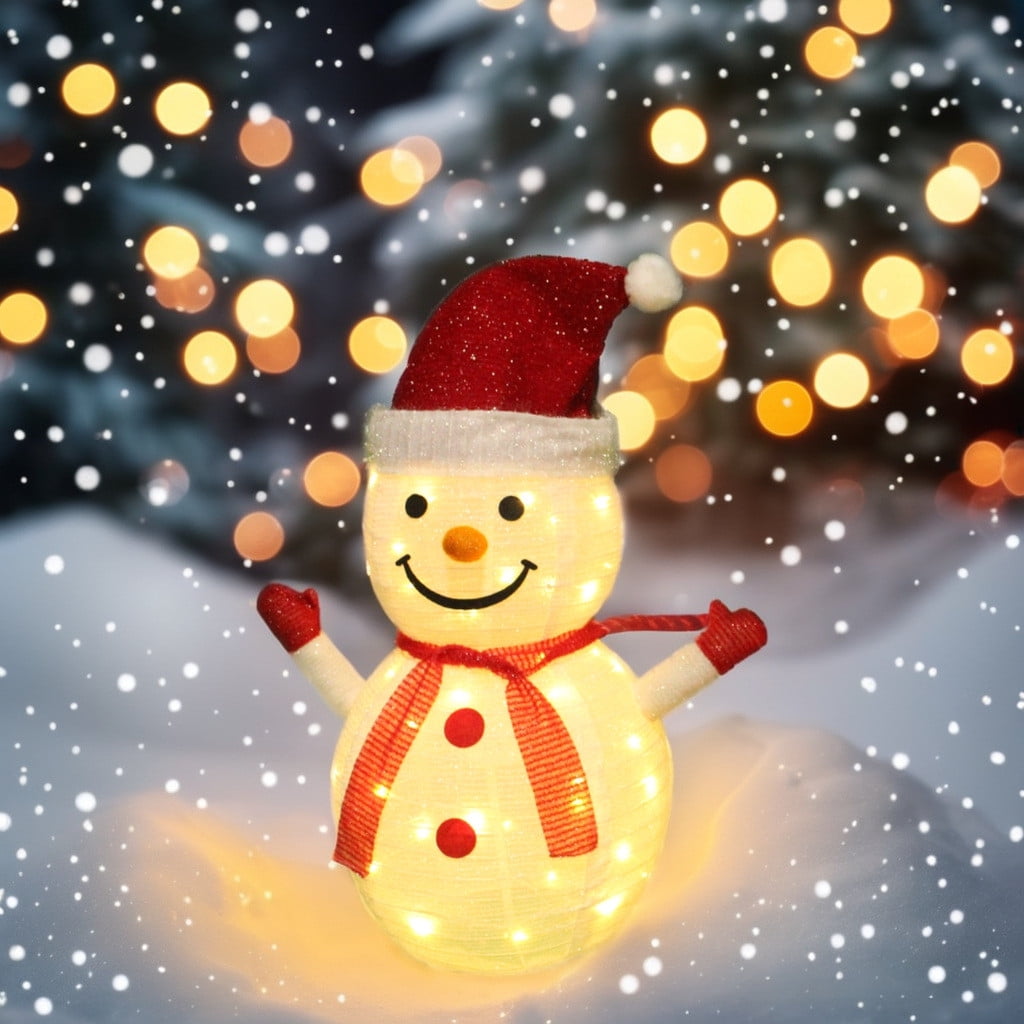 DAMAI Oudoor Christmas Standing Lighted Snowman Decoration, 27 inch ...
