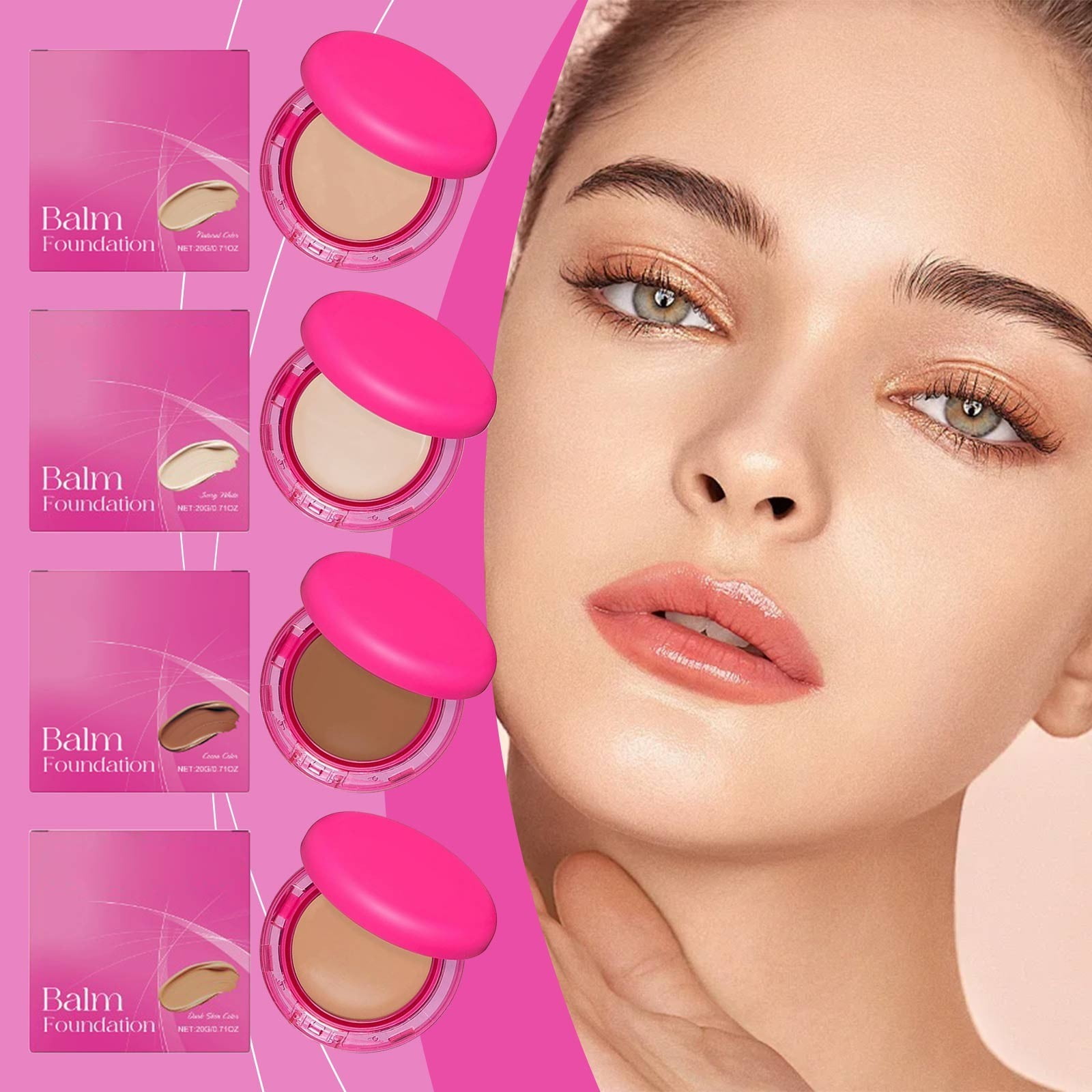 DAMAI Peptide Bounce Foundation,Peptide Bounce Balm Foundation, Age-Defying Foundation for ...