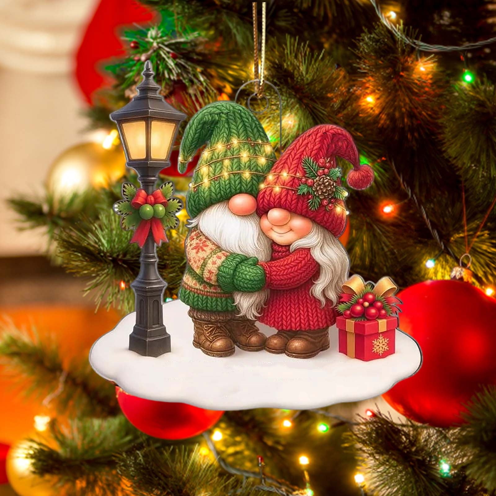DAMAI Personalized Growing Old Together Acrylic Ornament, Gnome ...