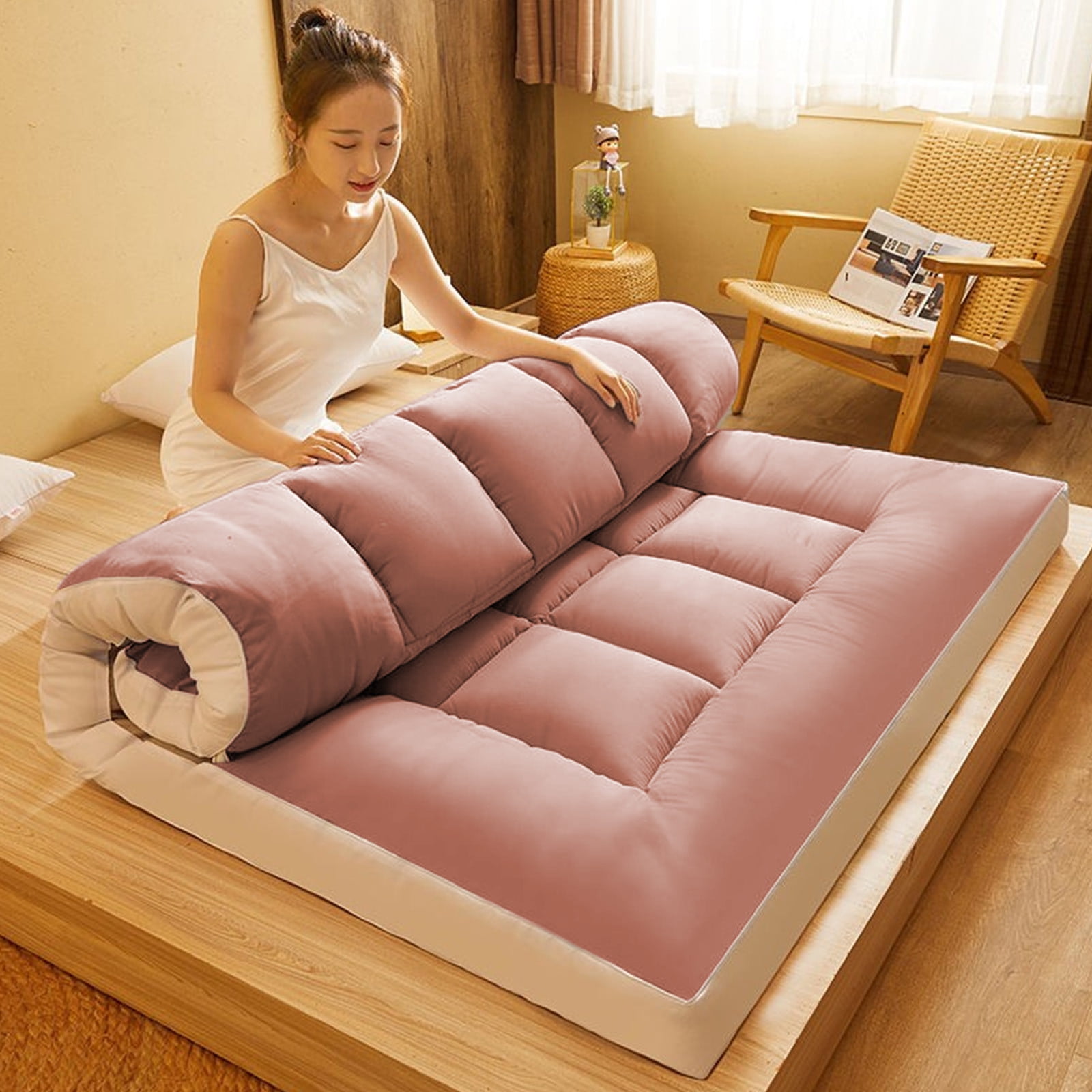 DAMAI Portable Futon Mattress, Generic Japanese Futon Mattress Foldable ...
