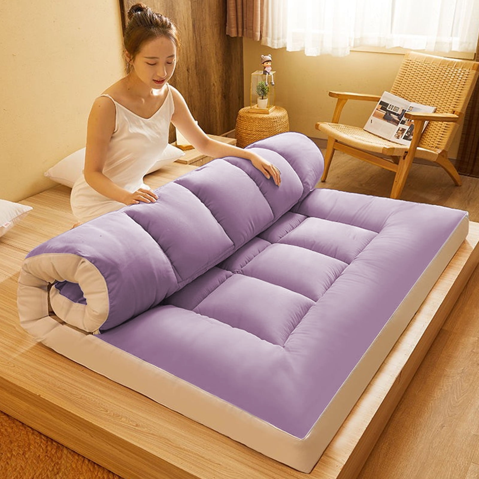 DAMAI Portable Futon Mattress, Generic Japanese Futon Mattress Foldable ...