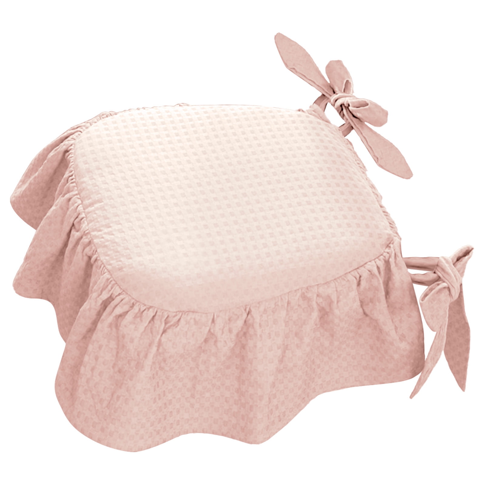 DAMAI Ruffled Chair Cushion for Dining Chairs, French Cotton Simple ...