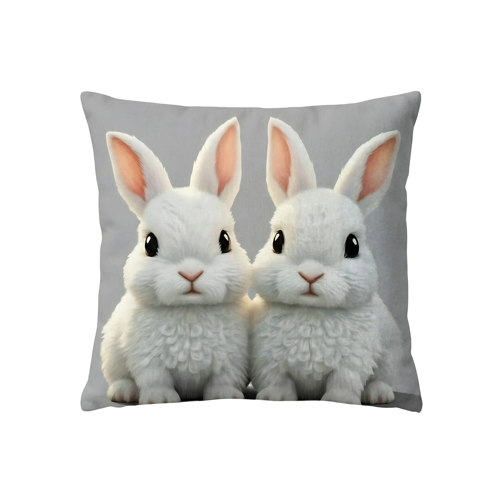 DAMAI Rural Watercolor Style Easter Short Fleece Pillow Cover - 18x18 ...