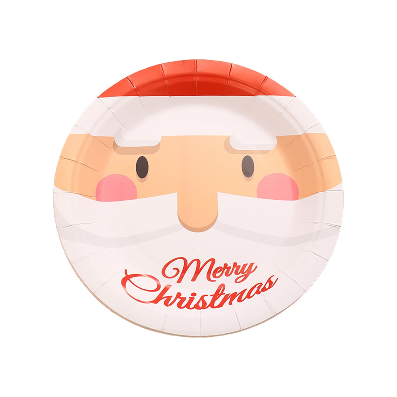 DAMAI Santa Claus Christmas Party Disposable Plates, 9"Plates Santa ...