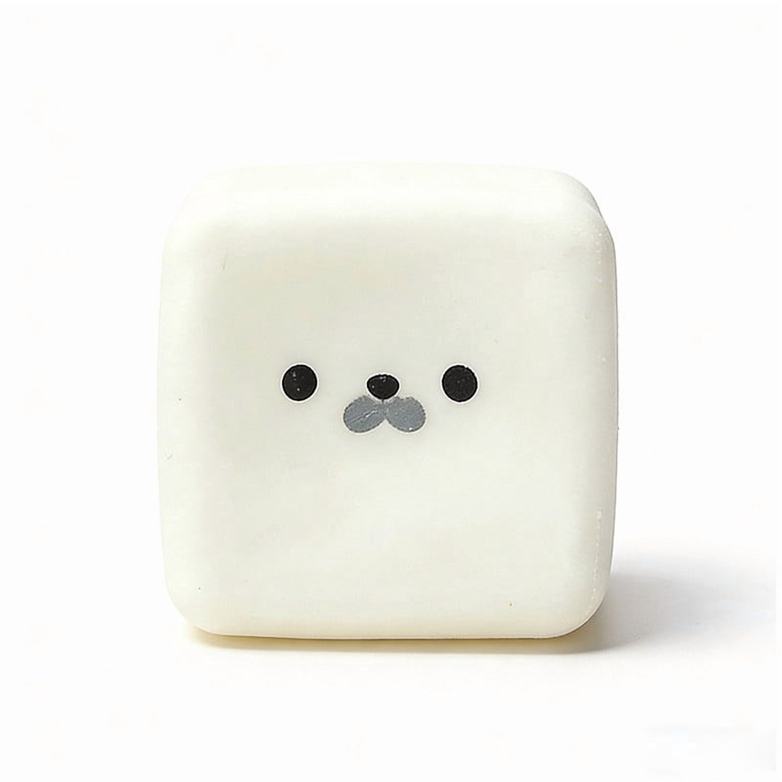 DAMAI Seal-Shaped Square Tofu Soft Silicone Squeezetoy, Moldy Tofu ...