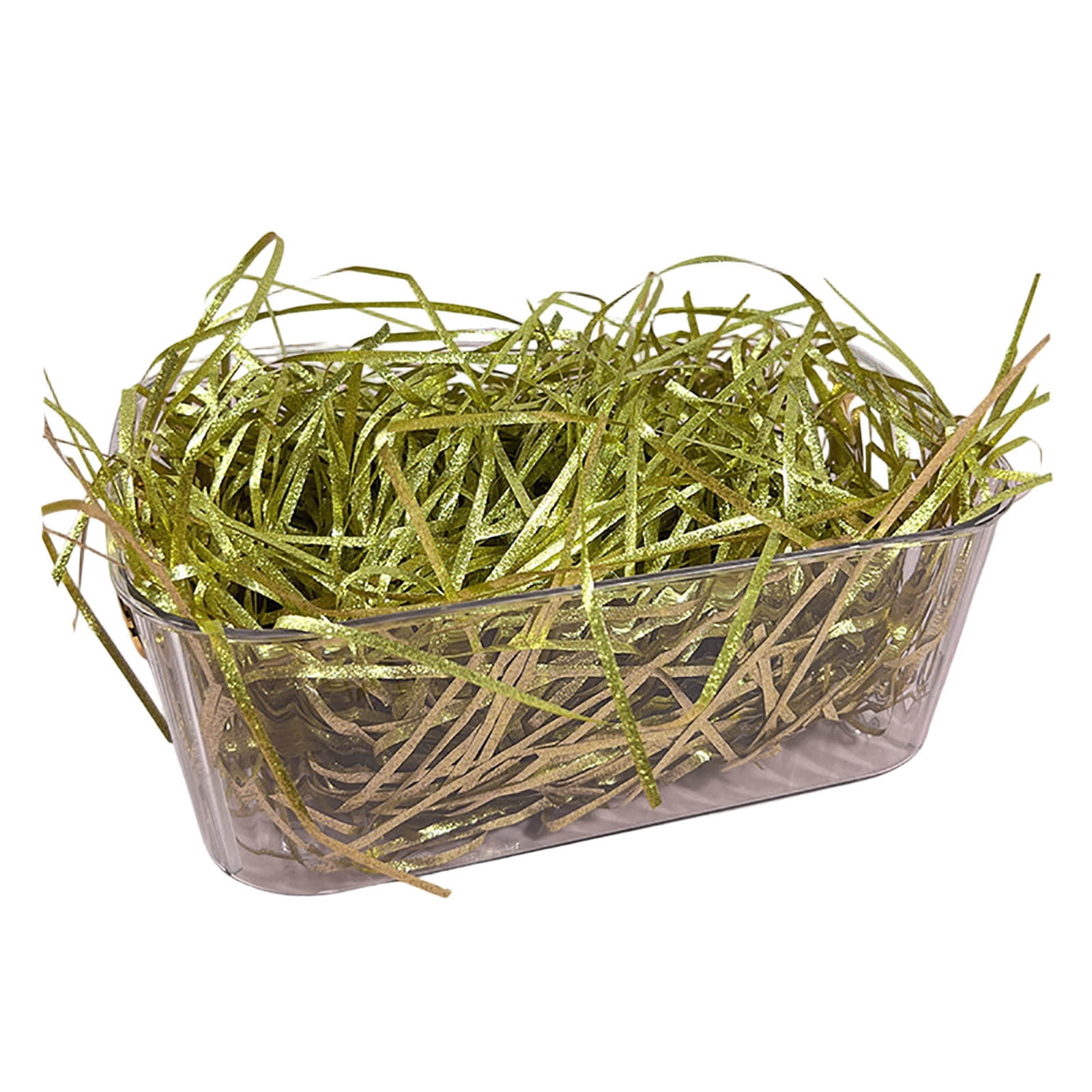 DAMAI Shimmering Golden Silk Rafi Grass, 100g Glittery Gift Wrapping ...