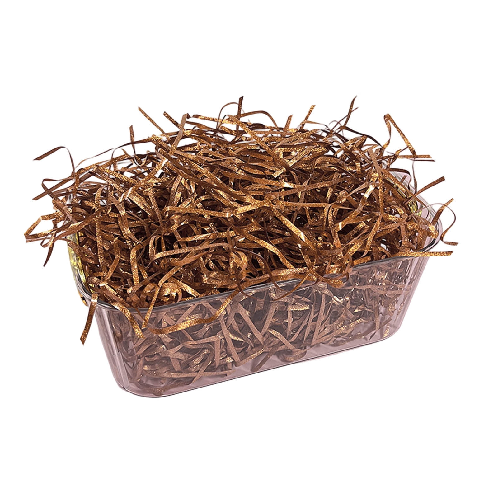 DAMAI Shimmering Golden Silk Rafi Grass, 100g Glittery Gift Wrapping ...