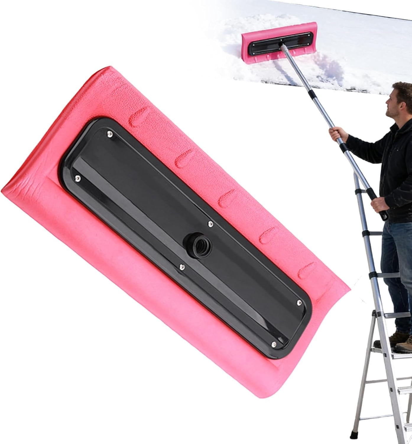 DAMAI Snow Roof Rake - Foam Broom Scraper for Clearing, Foam Clearing ...