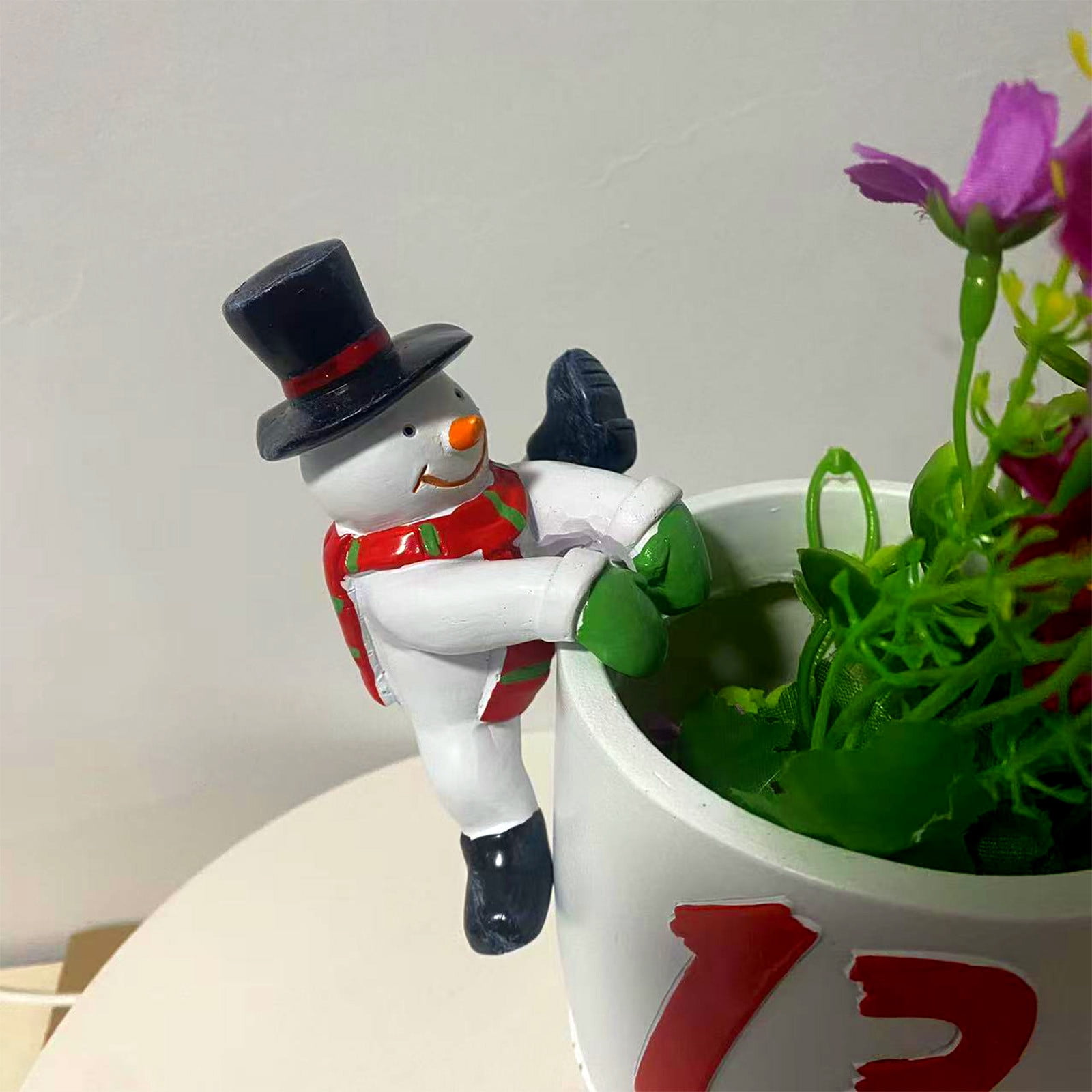 DAMAI Snowman Pot Buddy - Christmas Decorative Plant Pot Hanger,Santa ...