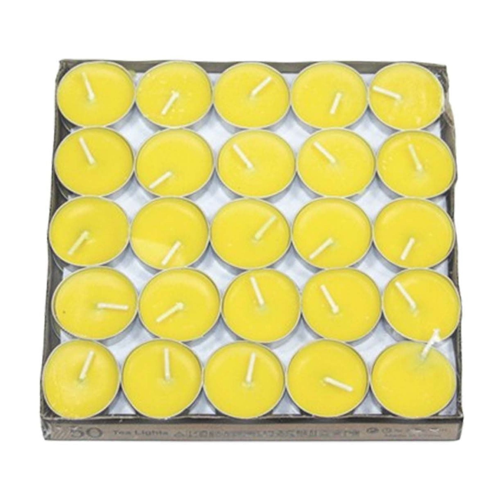 DAMAI Soy Wax Tea Lights Candles 50Pack, Soy Tealight Candles-Long ...