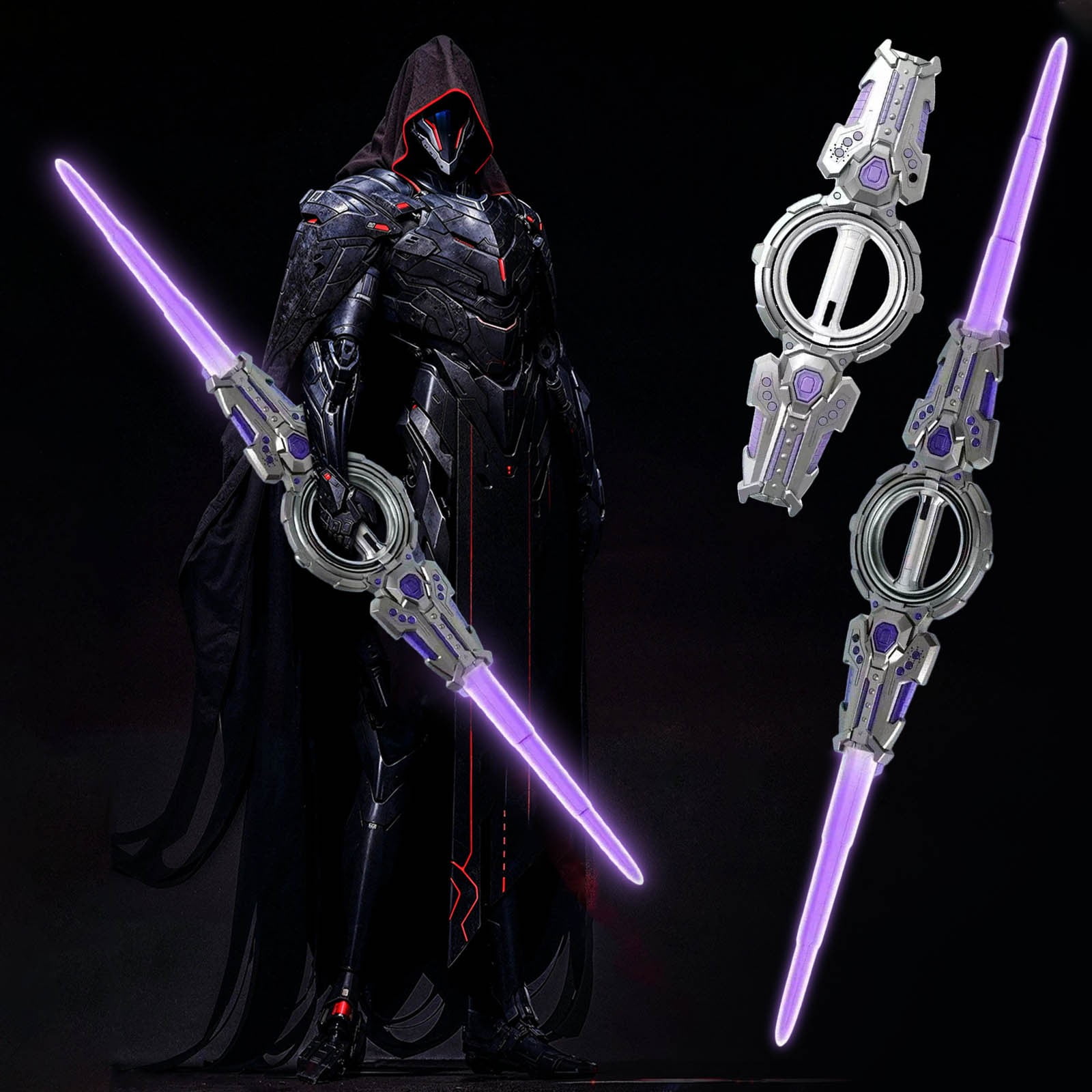 DAMAI Spark Effect Sword, Retractable 7 Light Color Sword, 2 in 1 ...