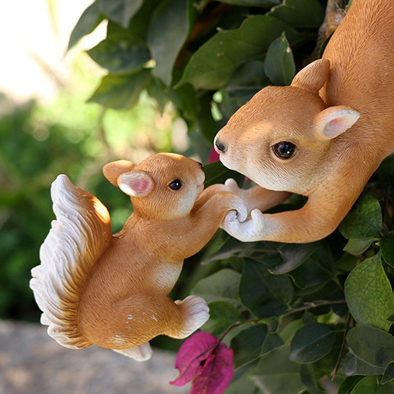 DAMAI Swing Squirrel Statue Tree Hanging Squirrel Sculpture,Small ...