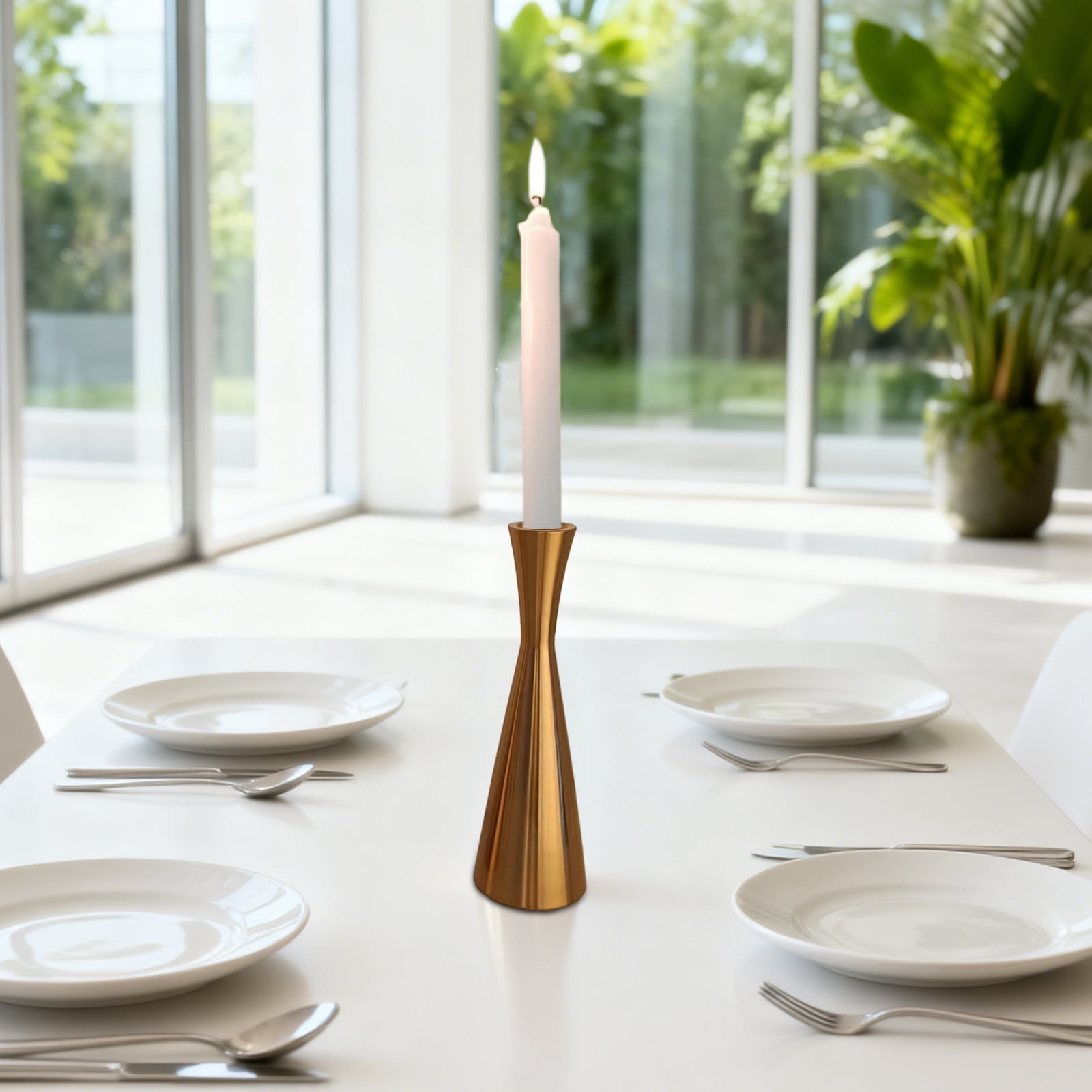 DAMAI Taper Candle Holders Metal Candlestick Holders Table Mantel ...