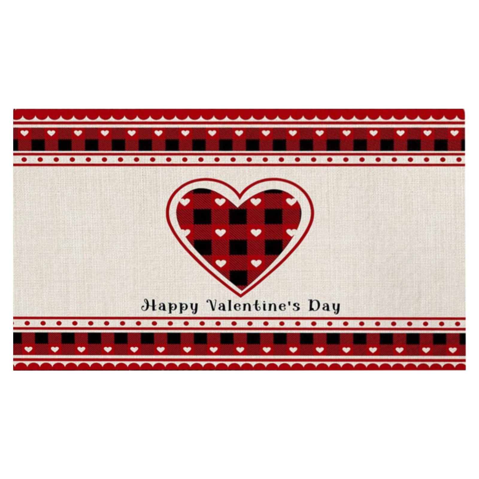DAMAI Welcome Doormat Non-Slip Bath Rugs 16x24 Inch, Valentine's Day ...