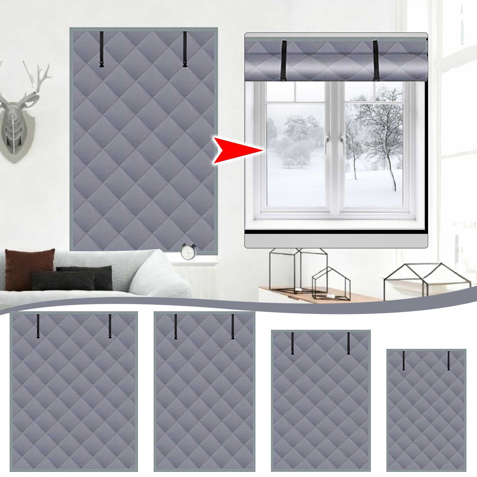 DAMAI Winter Insulated Window Curtain-Oxford Thermal Insulated Window ...