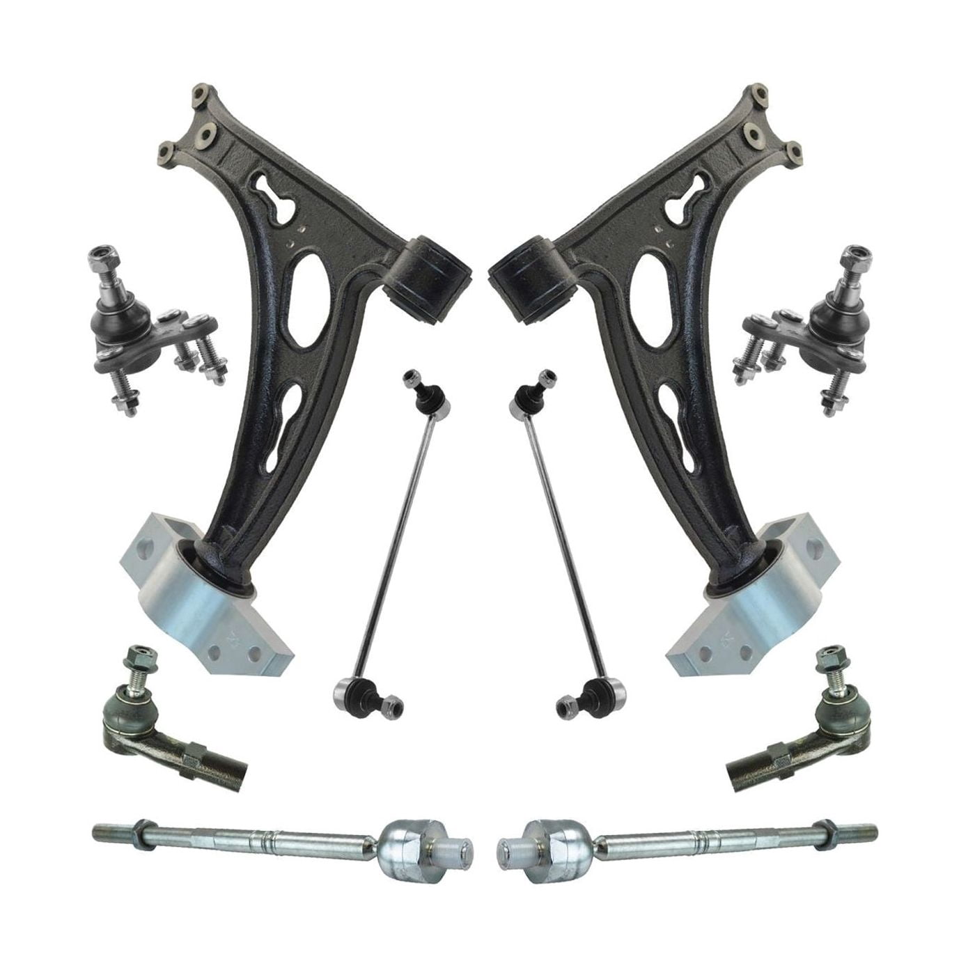 DAMAIJOY 10pc Steering Suspension Kit Lower Control Arms Ball Joints ...