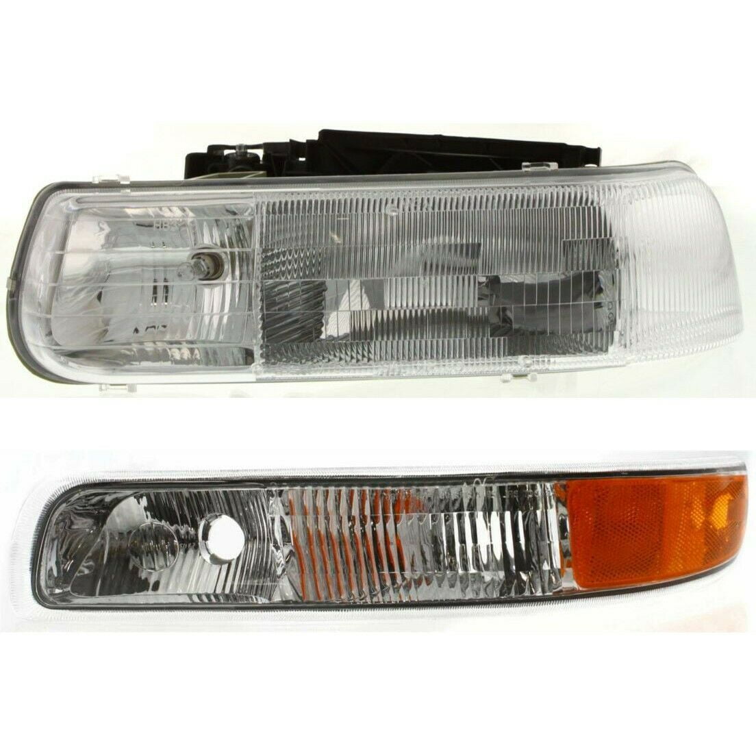 DAMAIJOY 1pc Headlight Driver Side Clear & Amber Lens Parking Light ...