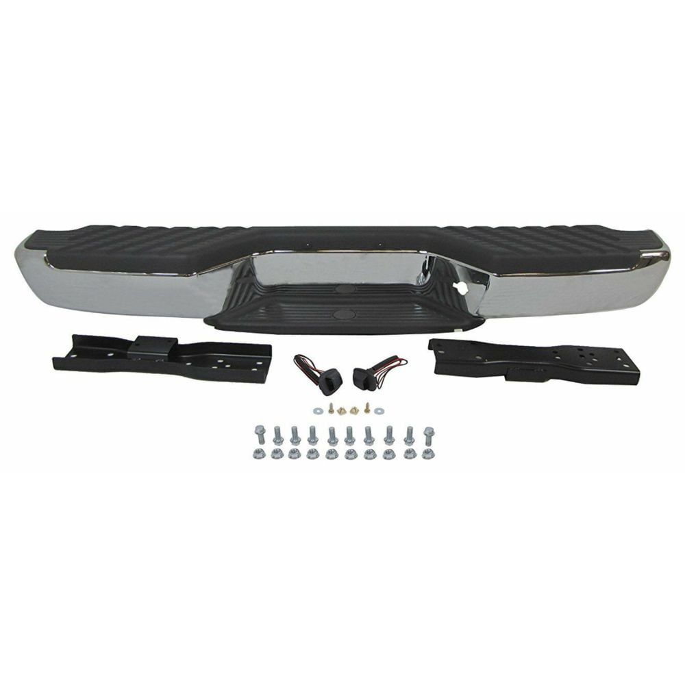 DAMAIJOY 1pc Rear Chrome Steel Bumper Cover Complete Bumper Assembly ...