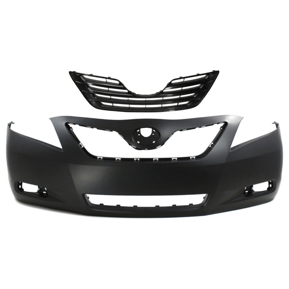 DAMAIJOY 2pcs Front Primed Bumper Cover Kit with Fog Light Holes ...