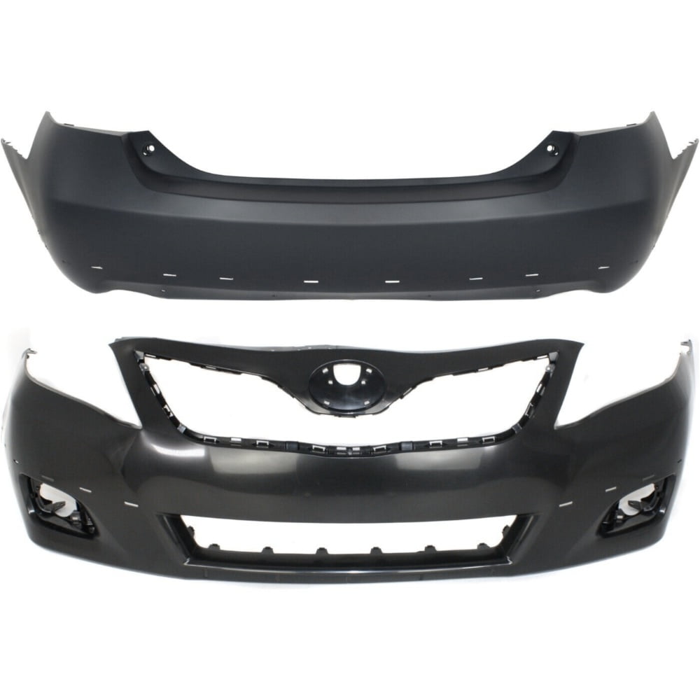 DAMAIJOY 2pcs Front & Rear Primed Bumper Cover Fascias with Dual Cut ...