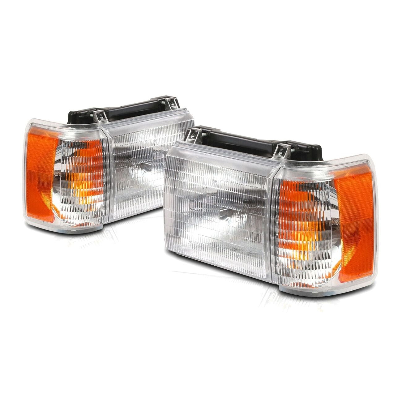 DAMAIJOY 2pcs Headlight Front Left Right Side ABS Plastic ...