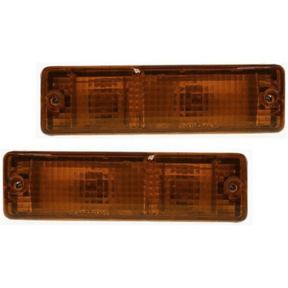 DAMAIJOY 2pcs Signal Light Left Right Side Amber Lens W/ Bulb Signal ...