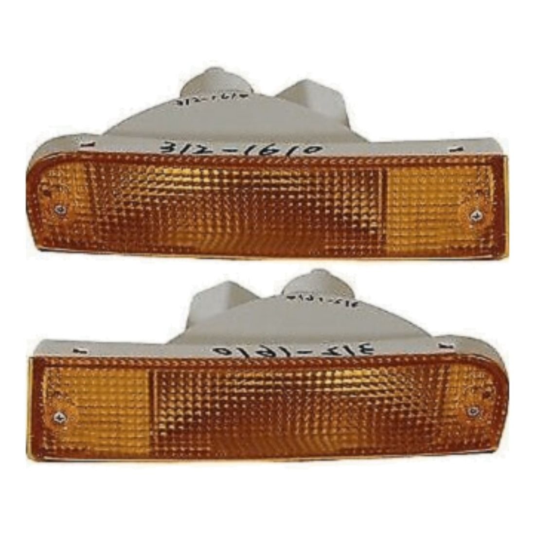 DAMAIJOY 2pcs Signal Light Left Right Side Amber Lens W/ Bulb Signal ...