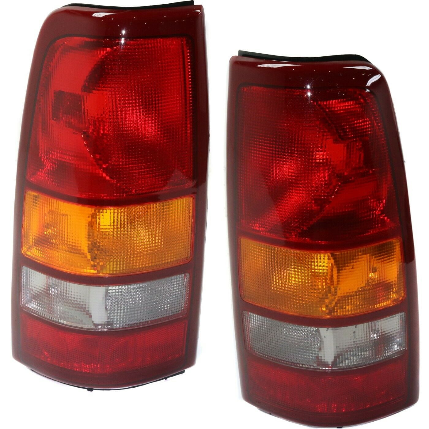 DAMAIJOY 2pcs Tail Light Bulb Left Right Side Amber,Clear & Red Lens ...