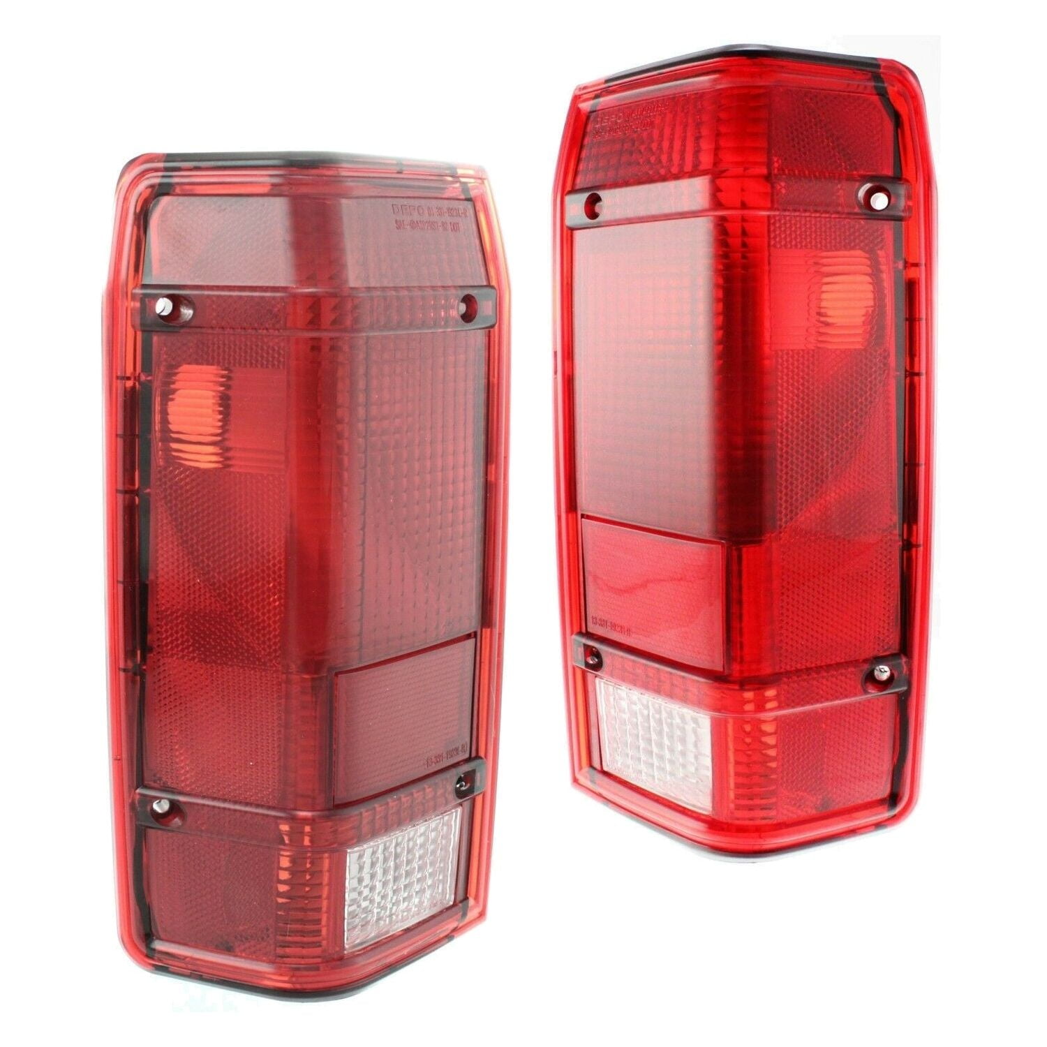 DAMAIJOY 2pcs Tail Light Bulb Left Right Side Clear & Red Lens Tail ...
