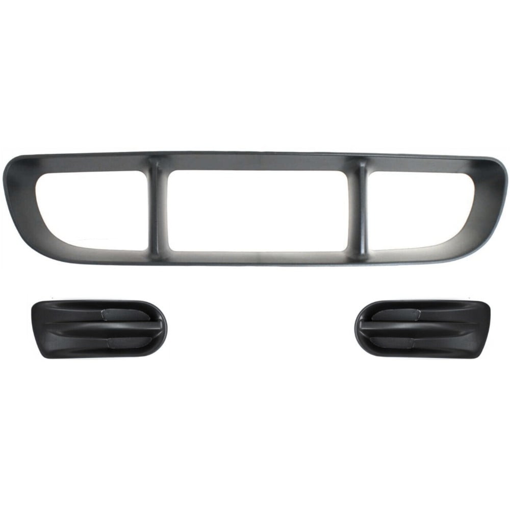 DAMAIJOY 3pcs Bumper Grille Front Side Black Plastic Grill Kit for Ford ...
