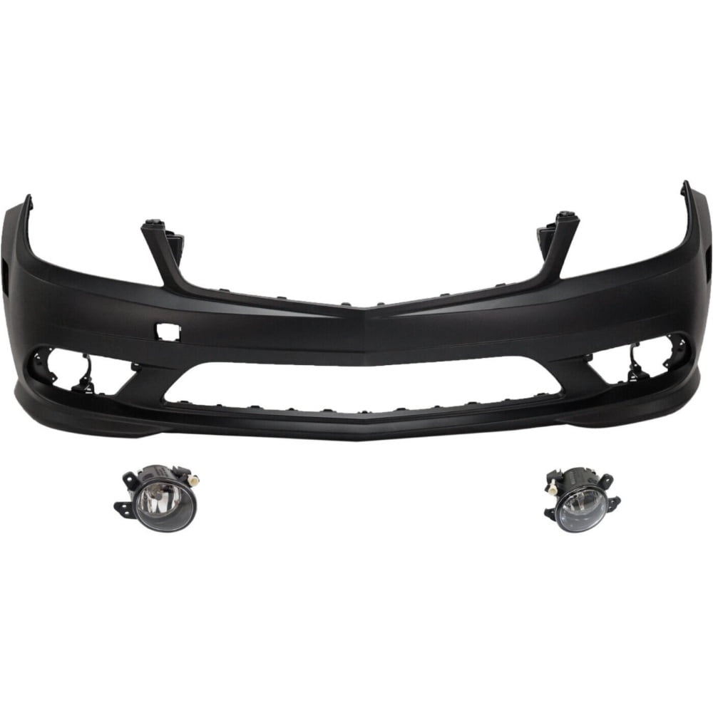 DAMAIJOY 3pcs Front Primed Bumper Cover Fascias with Fog Lights with ...