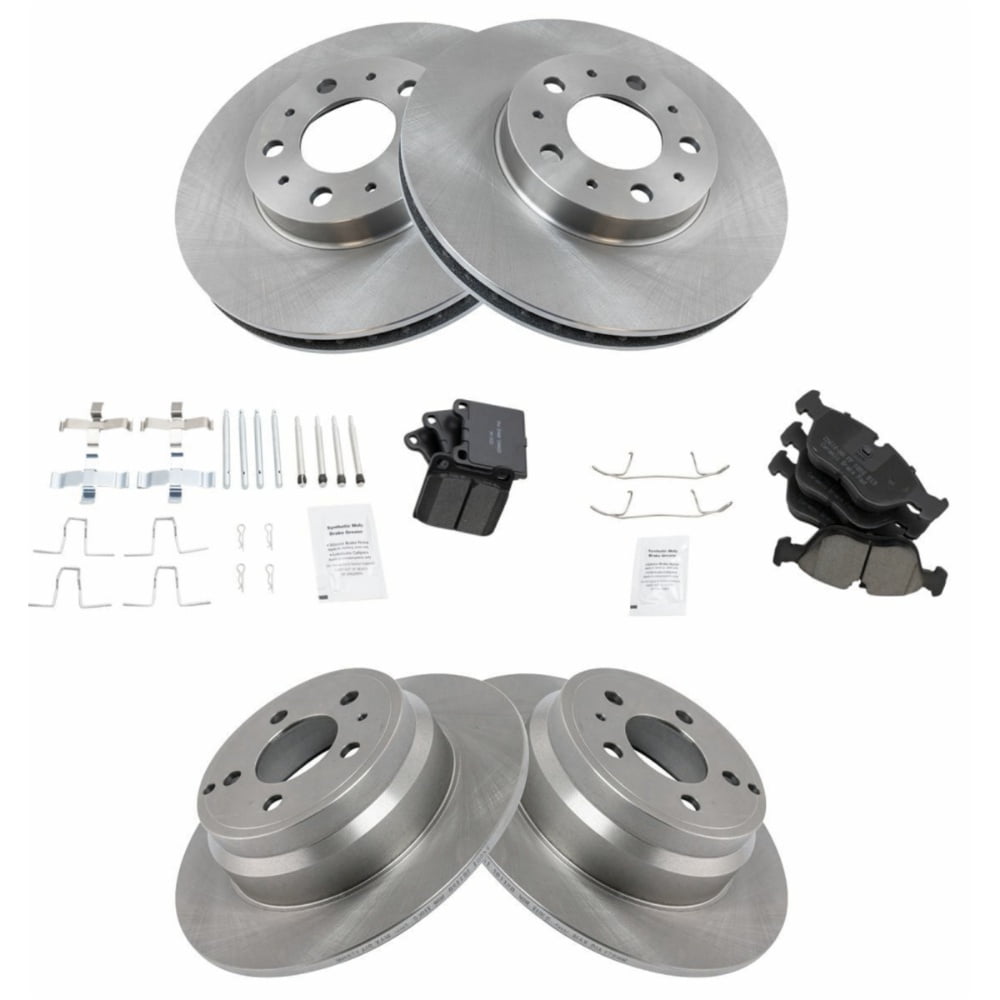 DAMAIJOY 4pcs Front Ceramic Brake Pad Set with Contact Point Grease and ...