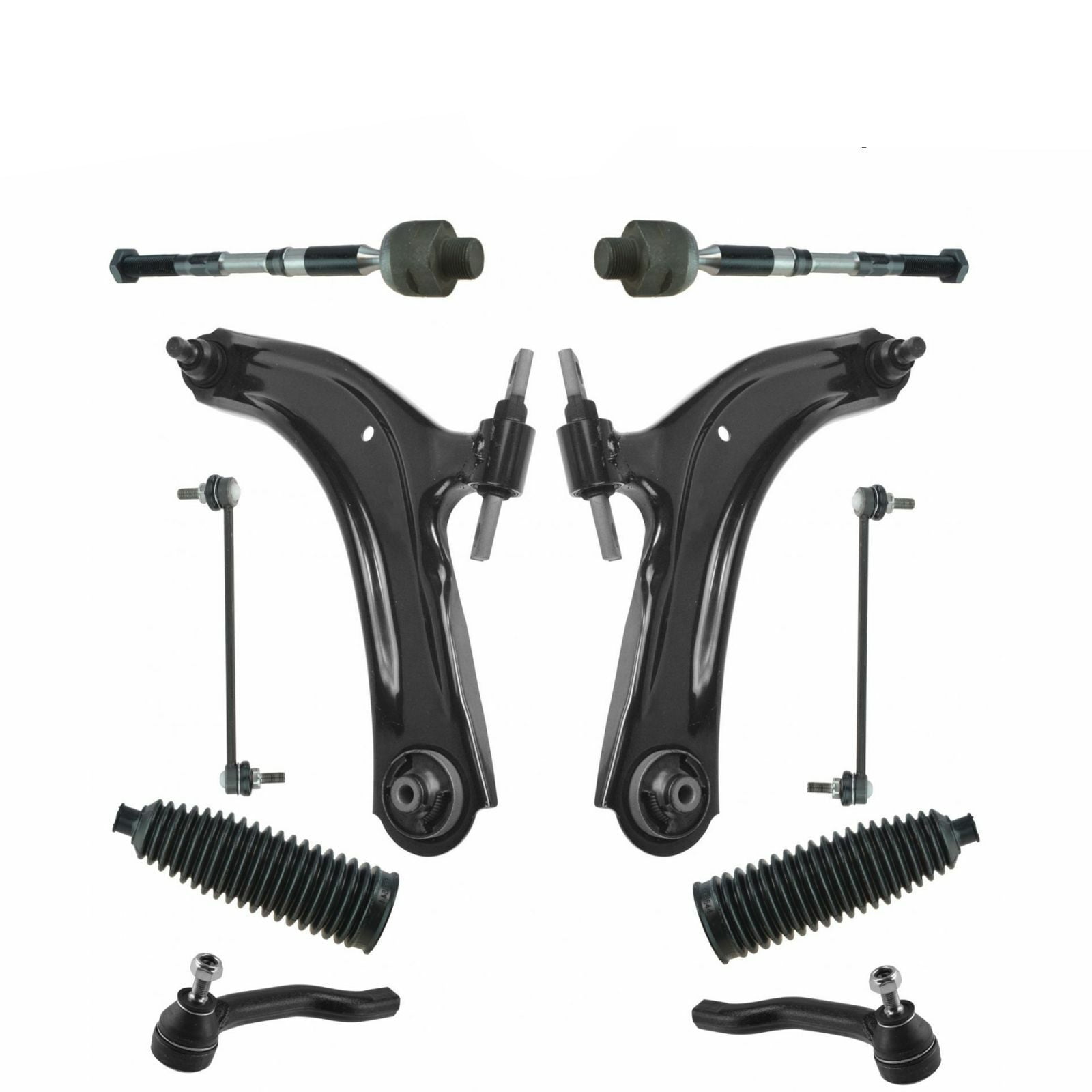 DAMAIJOY 4pcs Front Inner Outer Tie Rods 2pcs Front Lower Control Arms ...