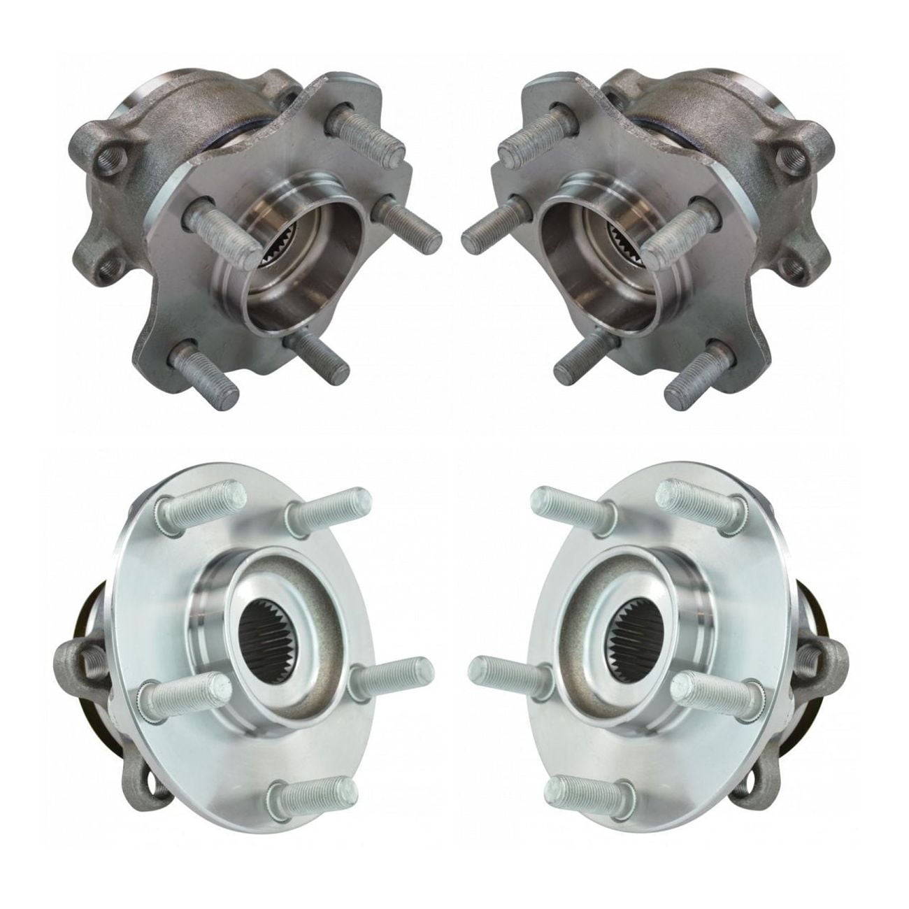 DAMAIJOY 4pcs Wheel Hub and Bearing Assembly Set Kit Front Rear Left ...