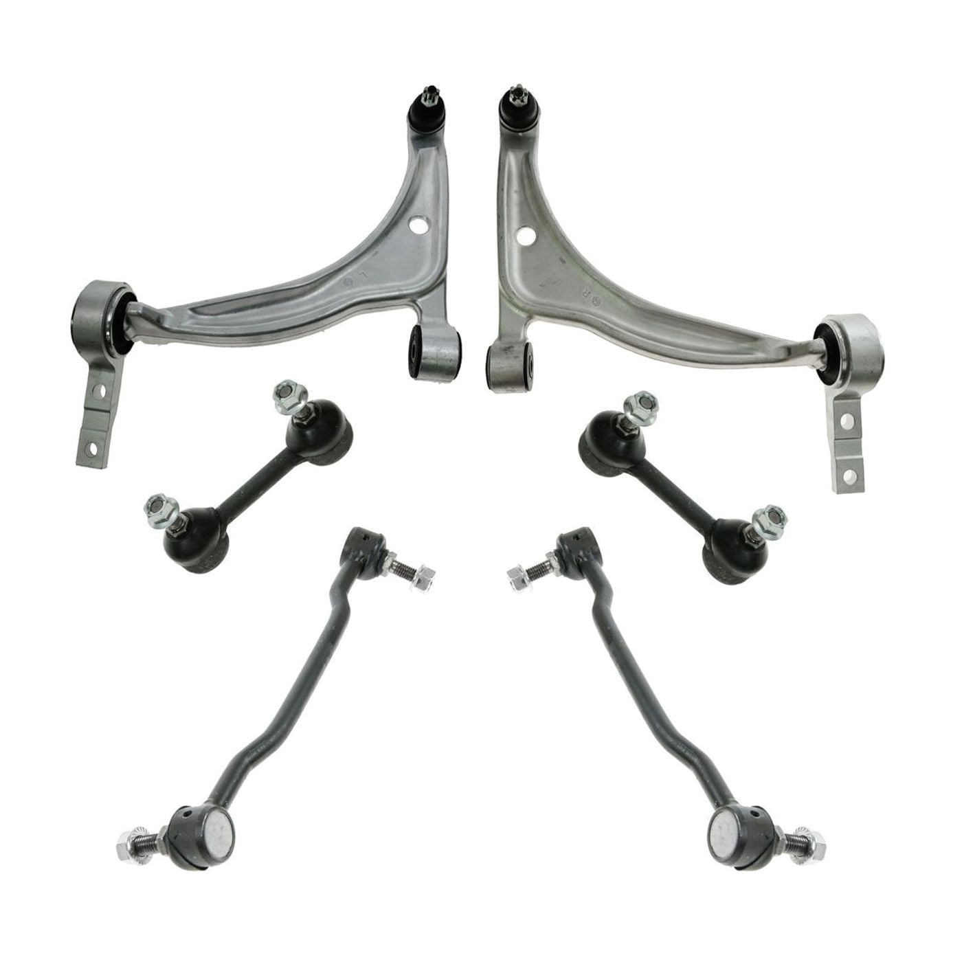 DAMAIJOY 6pc Front Rear Suspension Kit Lower Control Arms w/Sway Bar ...