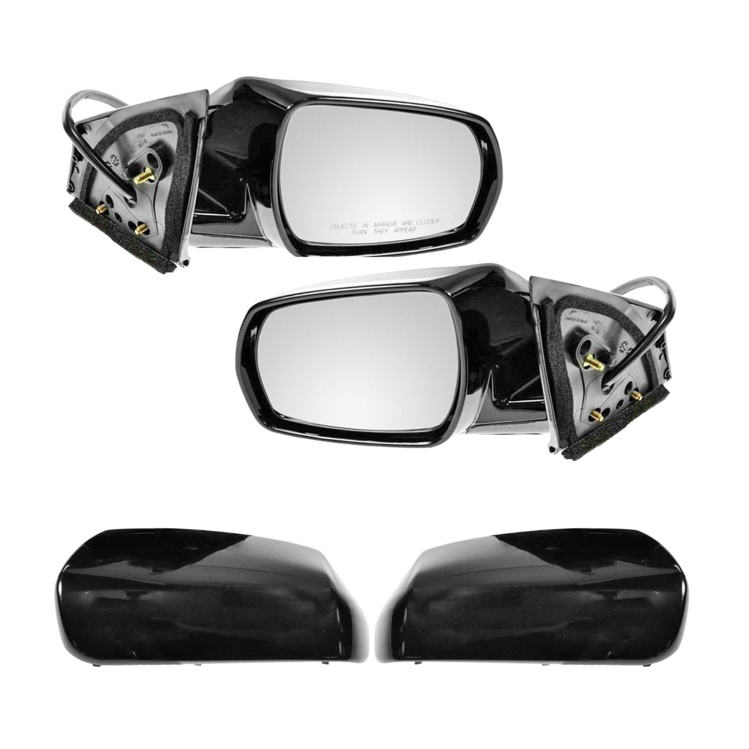 DAMAIJOY Black Heated Power Memory Side Mirrors Left & Right Pair Set ...