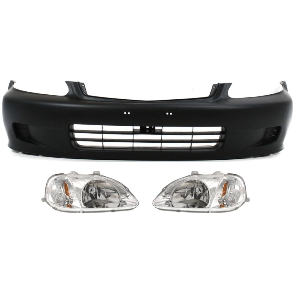 DAMAIJOY Bumper Covers Fascias Set of 3 Front for Honda for Civic CX/DX ...