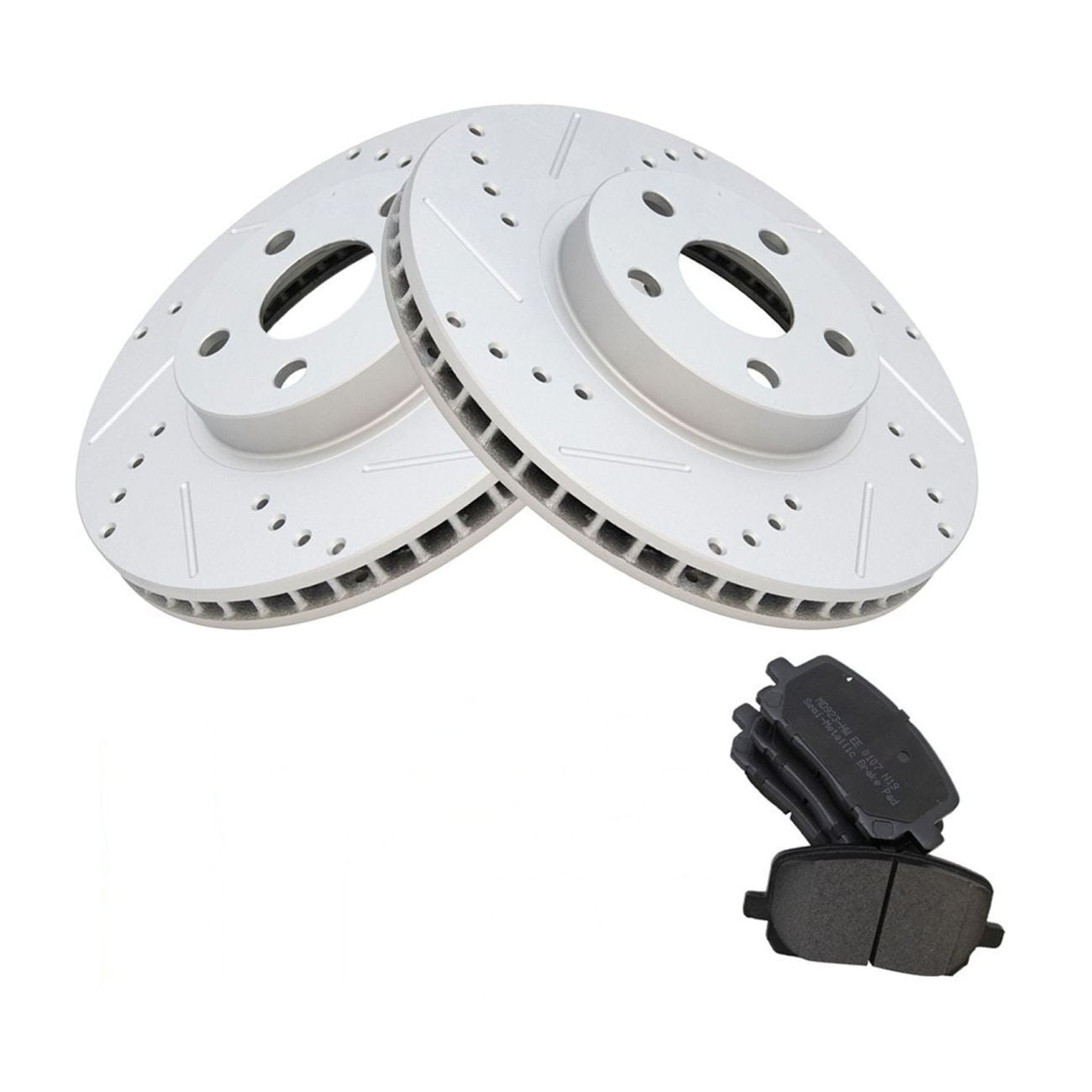 DAMAIJOY Disc Brake Rotor and Pad Set Kit Front Side Metal Semi ...